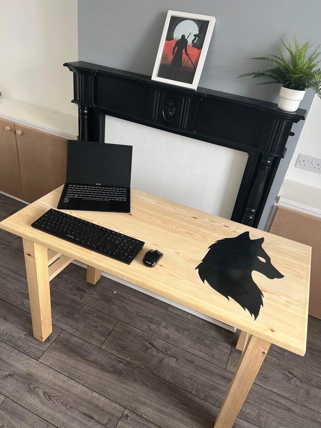 Reclaimed Wolf Wooden Desktop Gaming Feature Piece - Etsy