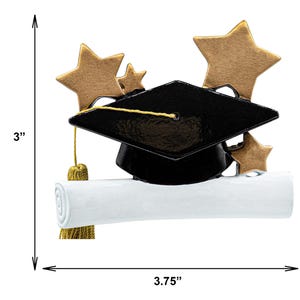 Personalized Graduation Ornament, Diploma Grad Cap Tassel Christmas ...