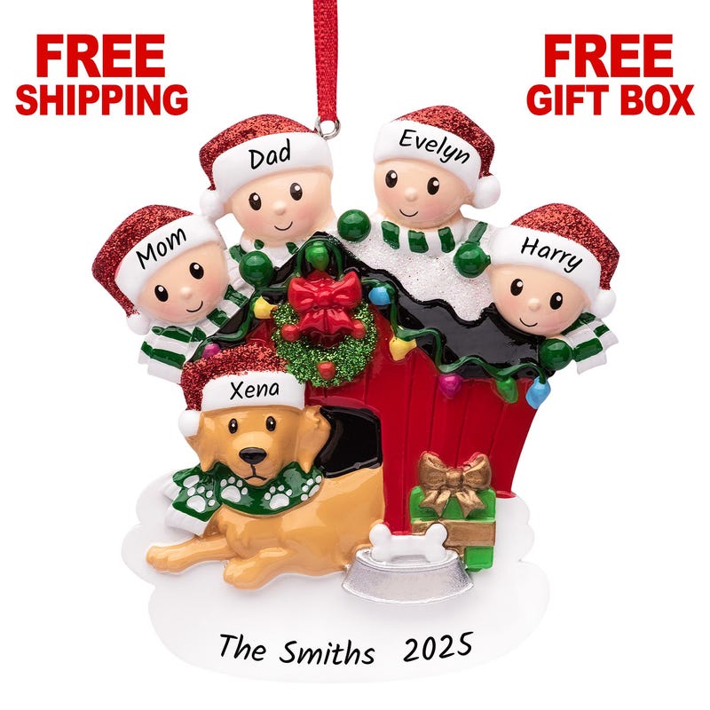 Family Dog Ornament 2025 - Etsy