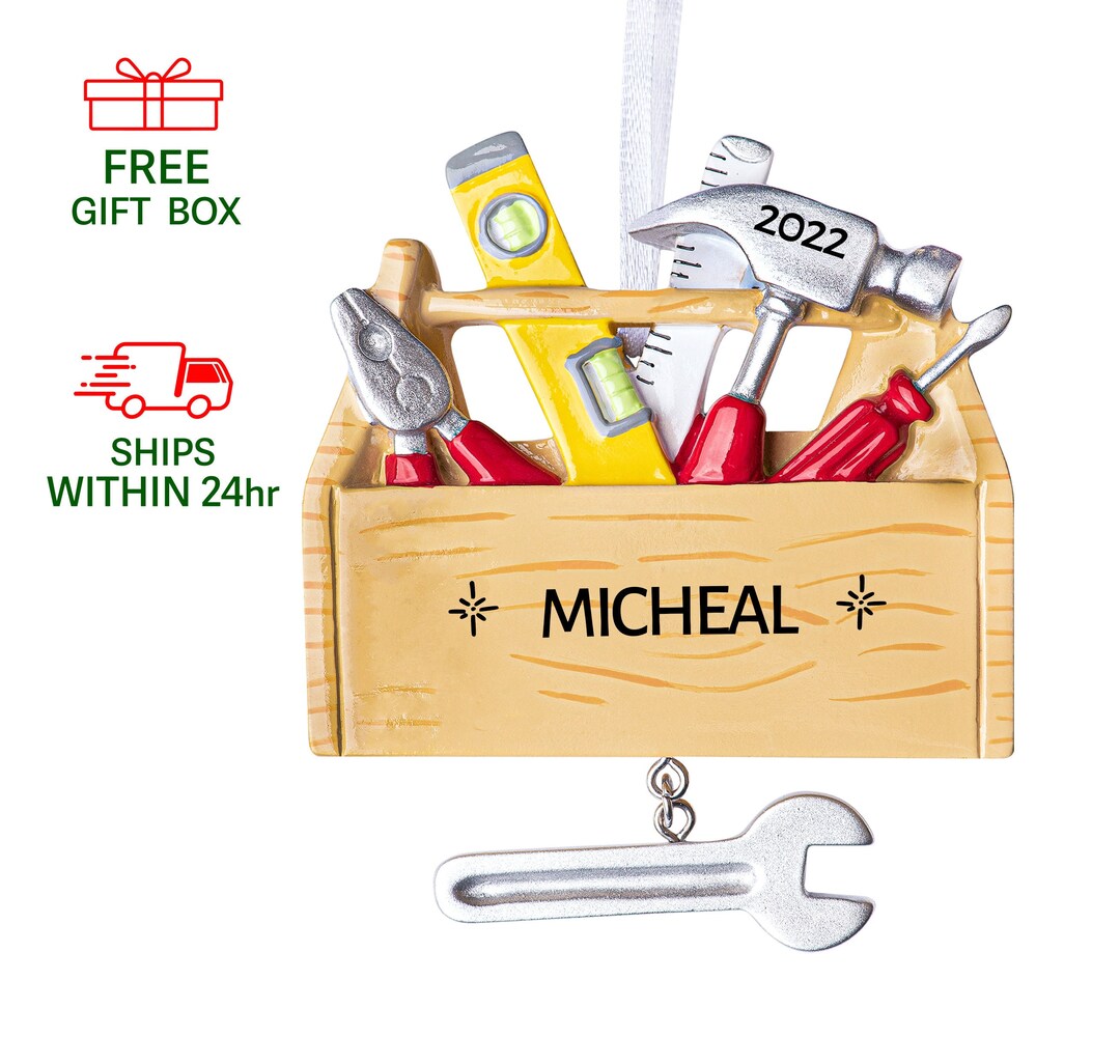 Personalized Tool Box Ornament Tool Chest Christmas Ornament - Etsy