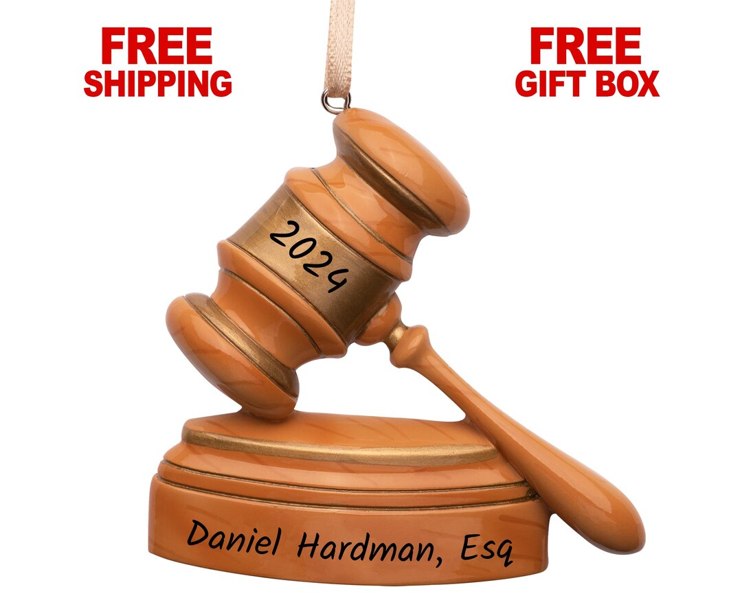 Personalized Judge Ornament, Judge Gavel Christmas Ornament 2025 ...