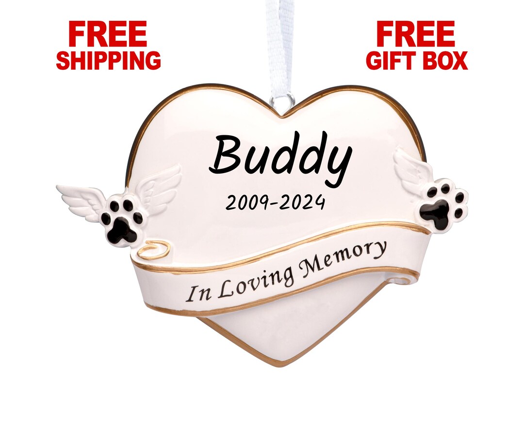 Personalized RIP Memorial Pet Christmas Ornament 2024 , Remembrance Pet ...