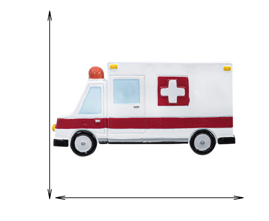 Personalized Ambulance Christmas Ornament 2025, Ambulance Driver First ...