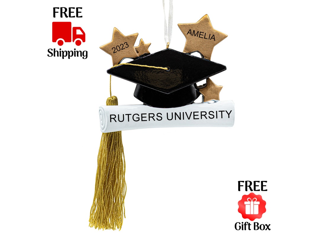 Personalized Graduation Ornament, Diploma Grad Cap Tassel Christmas ...