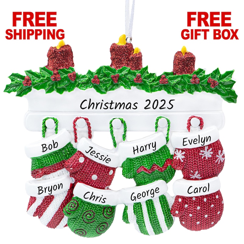 Eight Names on Ornament - Etsy