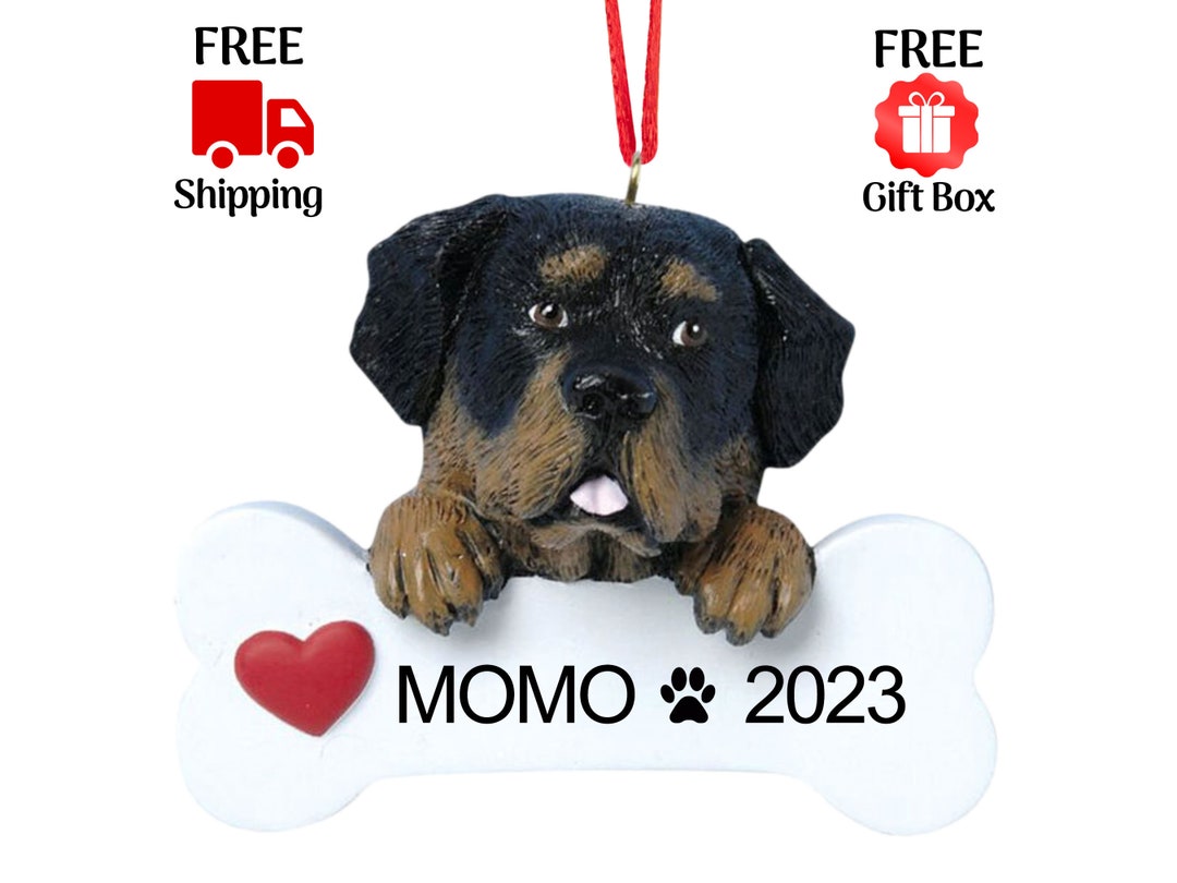Personalized Rottweiler Christmas Ornament 2023 Custom - Etsy