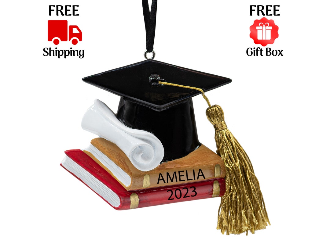 Personalized Graduation Christmas Ornament 2023, Diploma Cap Ornament ...