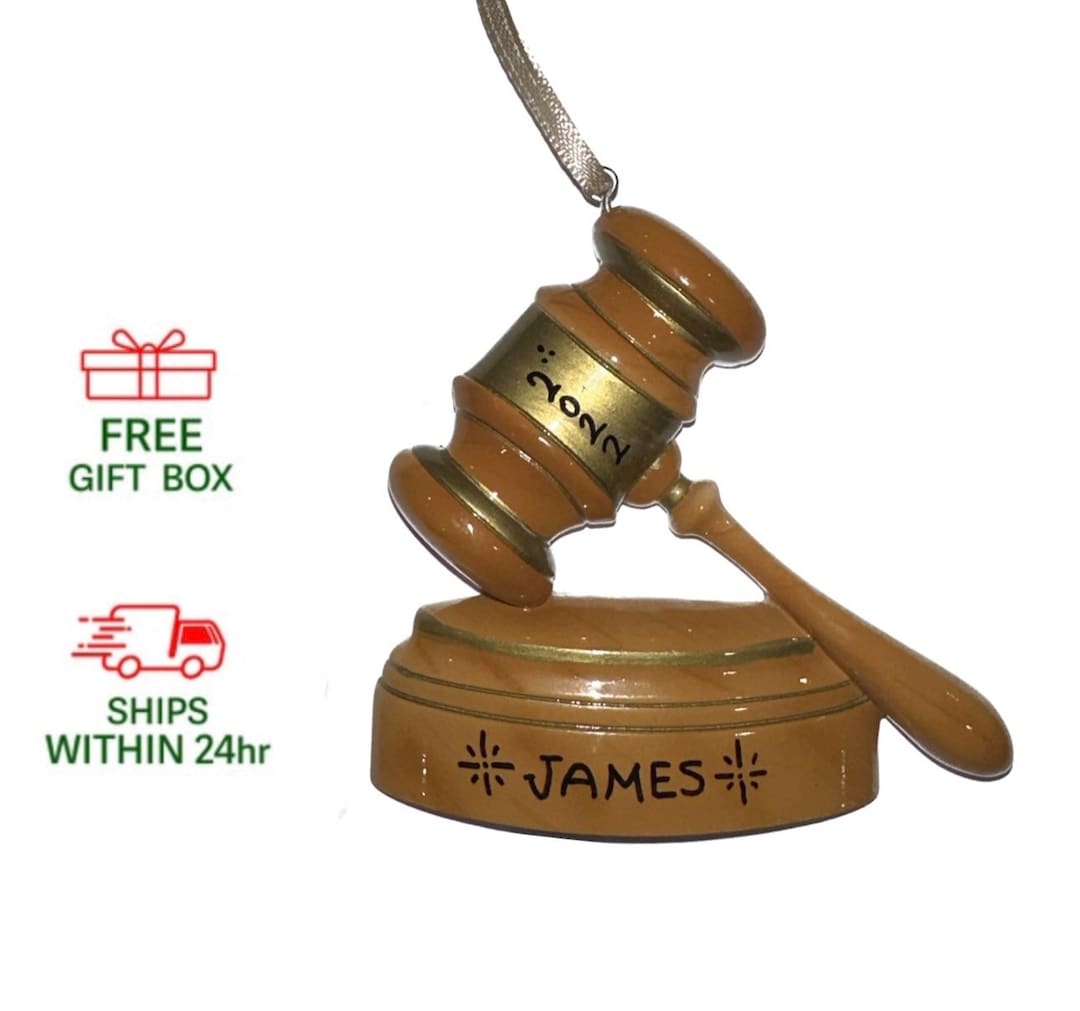 Personalized Judge Ornament Judge Gavel Christmas Ornament - Etsy