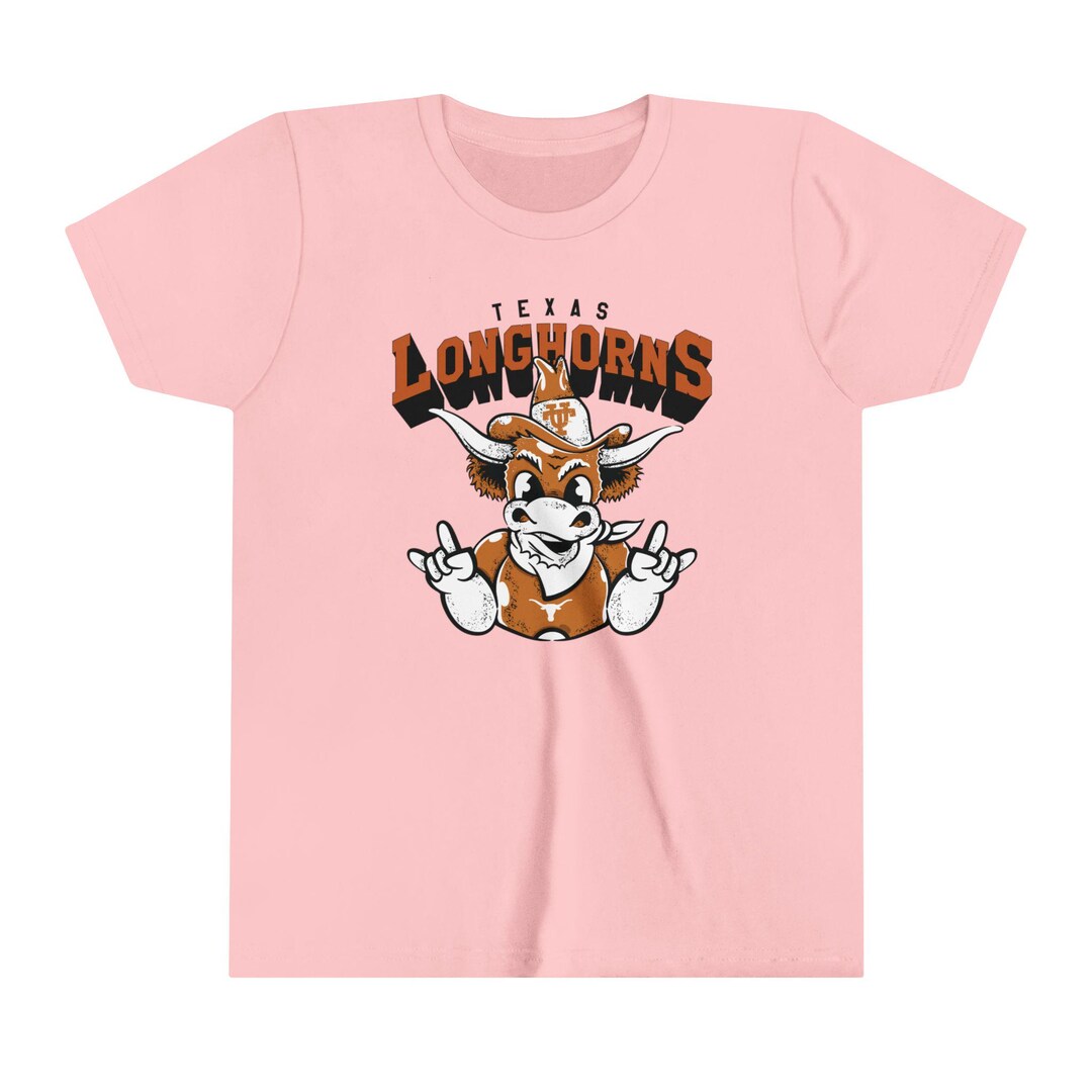 Pink Texas Longhorns Bevo Kids T-shirt - Etsy