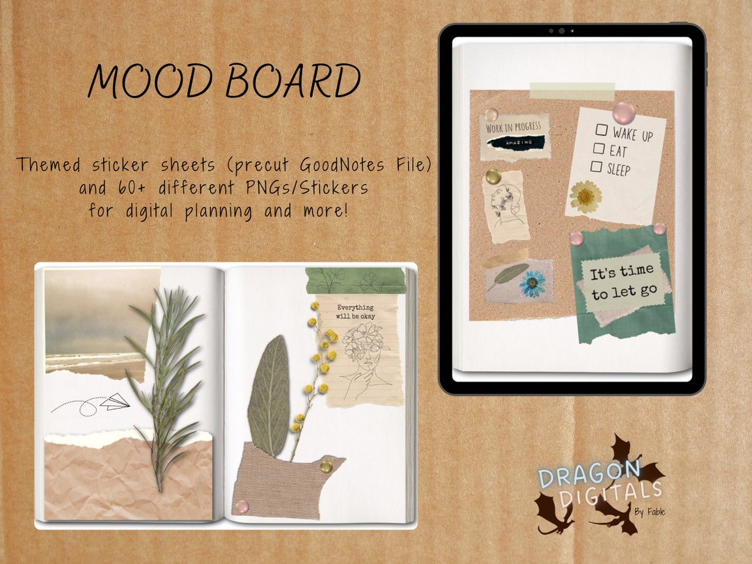 Mood Board Digital Sticker Set | Digital Sticker Set | Goodnotes ...