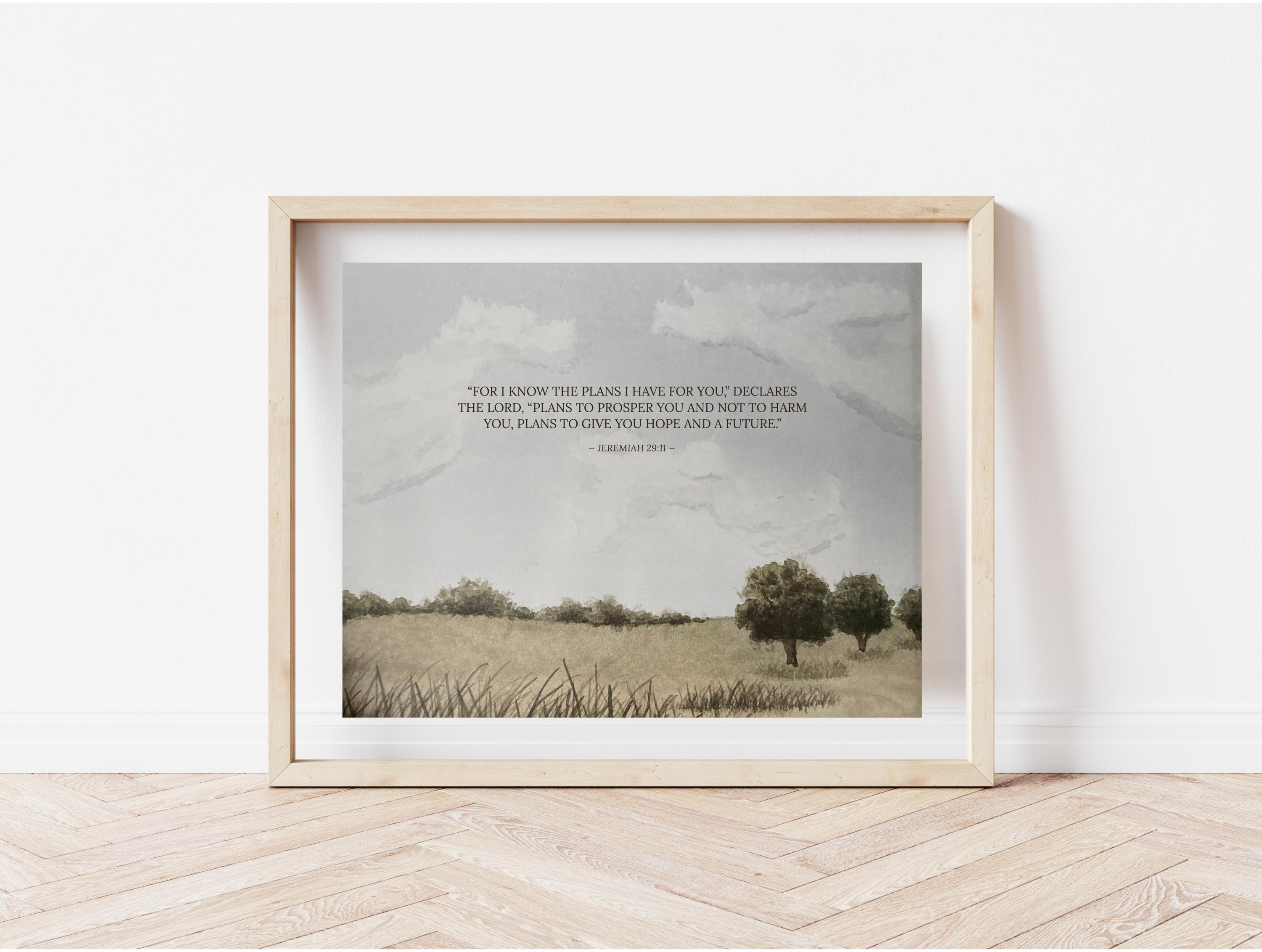 Custom Bible Verse Watercolor Painting Personalized Quote Scripture ...
