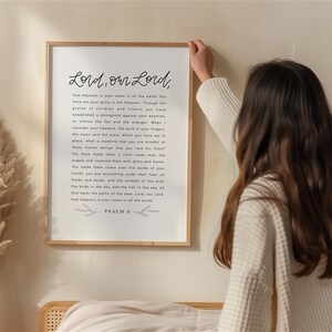 Psalm Chapter 8 Bible Verse Text Print How Majestic is Your Name ...