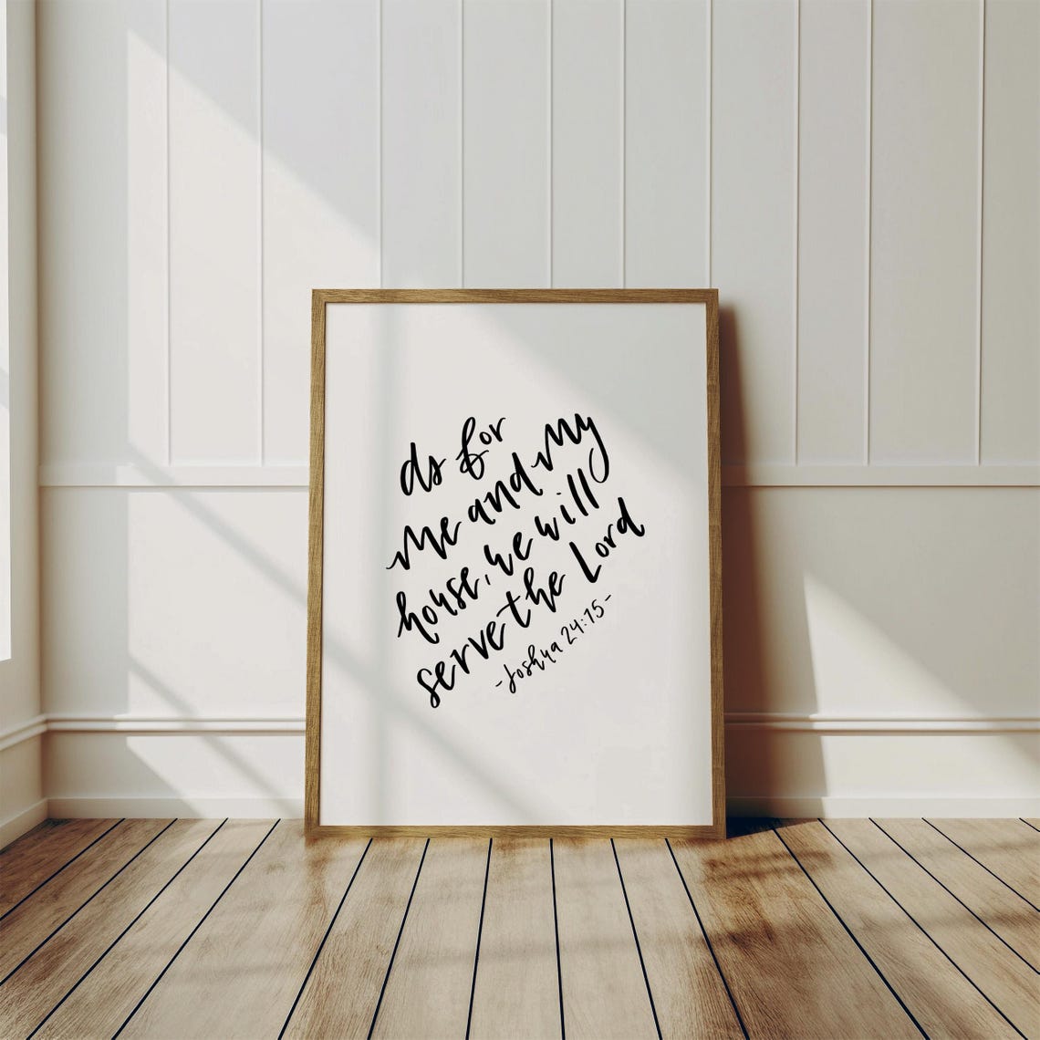 As for Me and My House Print Modern Bible Verse Wall Art Joshua 24:15 ...
