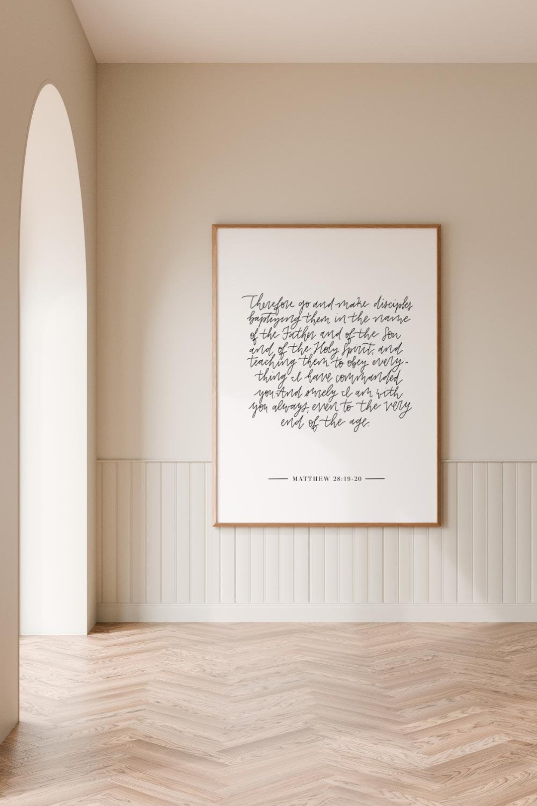 Go and Make Disciples Bible Verse Print | the Great Commission Art ...