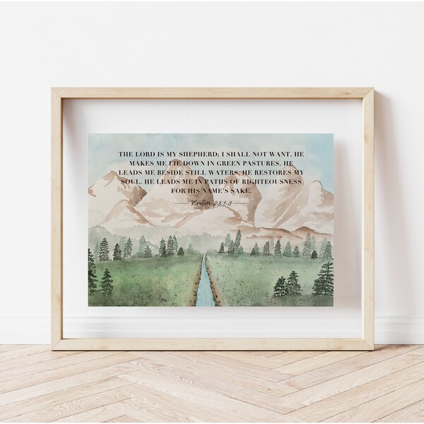 Fruits of the Spirit Vintage Floral Chart Bible Verse Wall Print ...