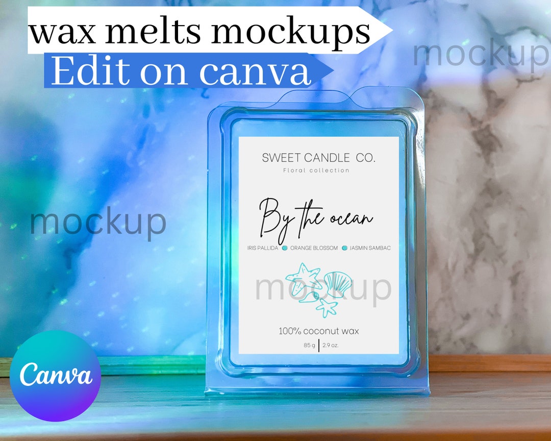 Wax Melts Mockup | Edit on Canva | Mockup for Etsy | Wax Melt Label ...