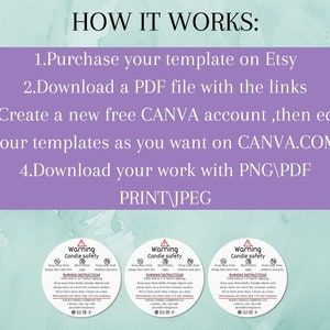 Editable Candle Warning Label Template | Candle Safety Label | Circle ...