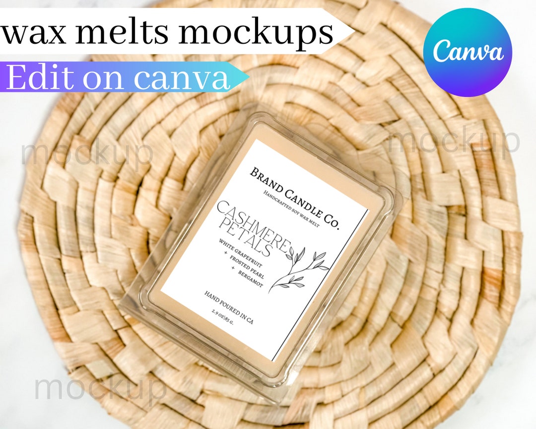 Wax Melts Mockup | Edit on Canva | Simple Mockup | Mockup for Etsy ...