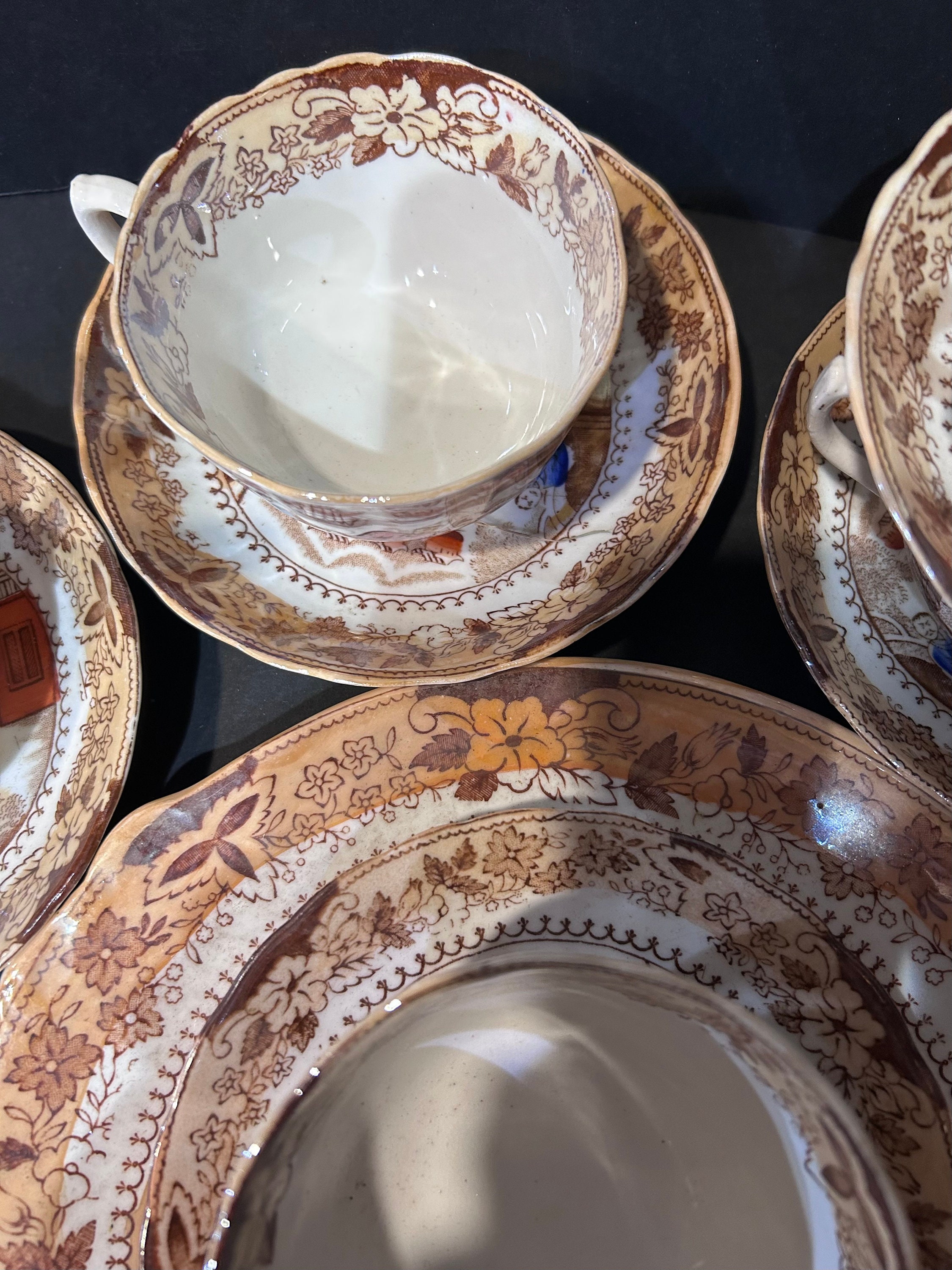 RARE Antique Allerton Porcelain Indiana Tea Set England Collectible ...