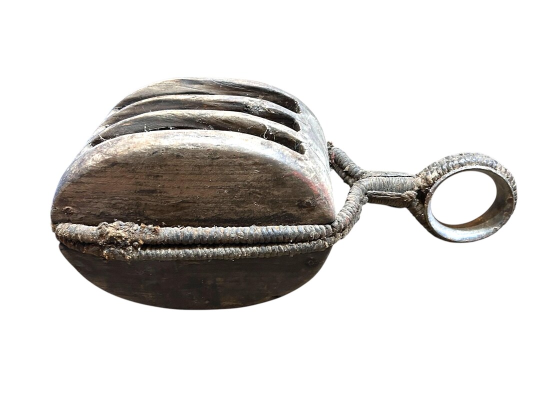 Antique Wooden Ships Hoist Pilley in Excellent Antique Condition Rare ...