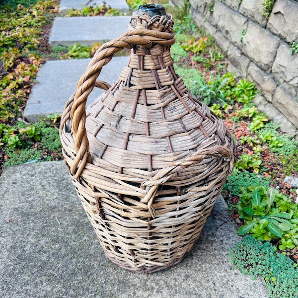 Wicker Demijohn - Etsy