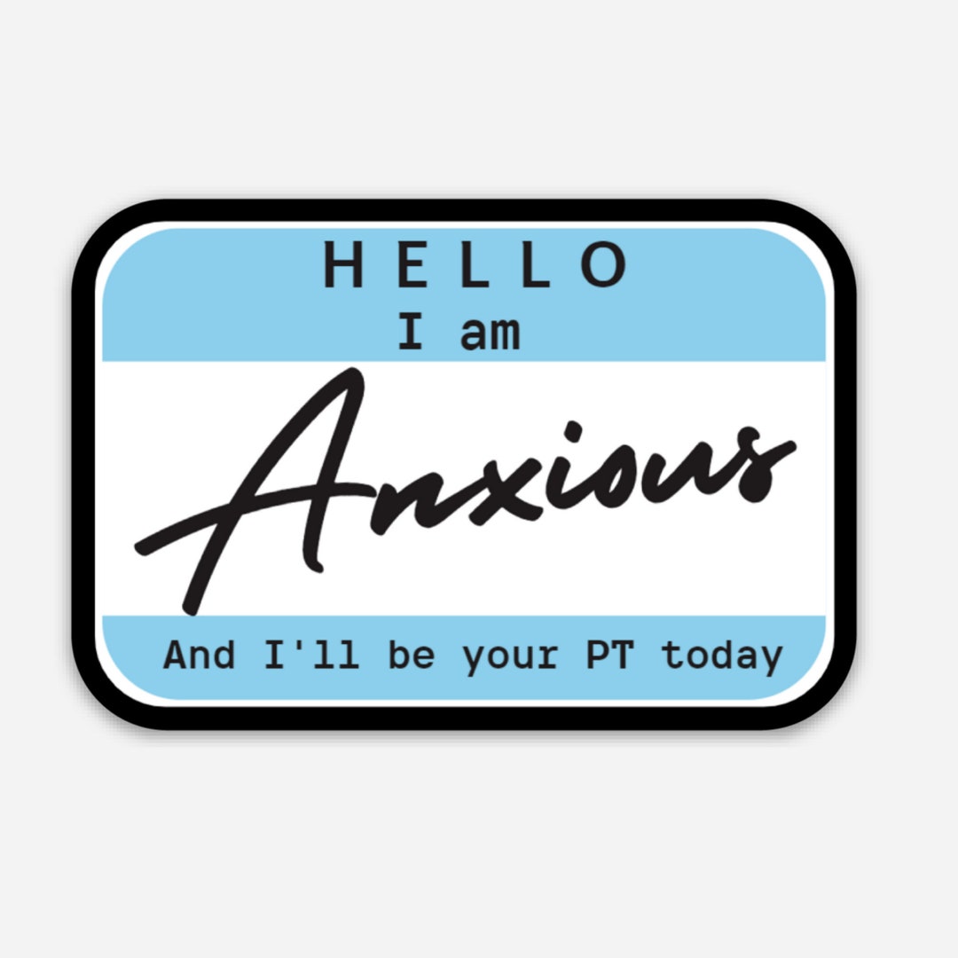 Hello I Am Anxious - Sticker - Etsy