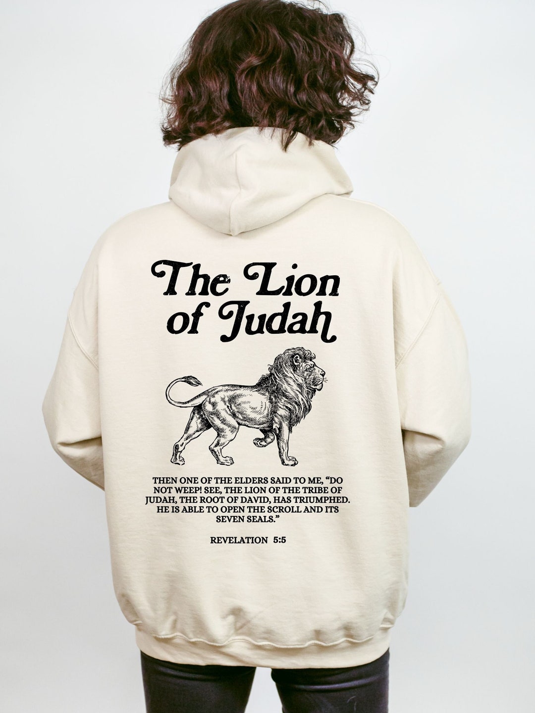 Lion of Judah Mens Christian Hoodie God Sweatshirt Gift for Him ...