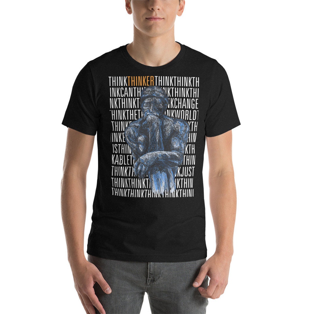 Classic Art Sketches Rodin Thinker Contemporary Unisex T-shirt - Etsy