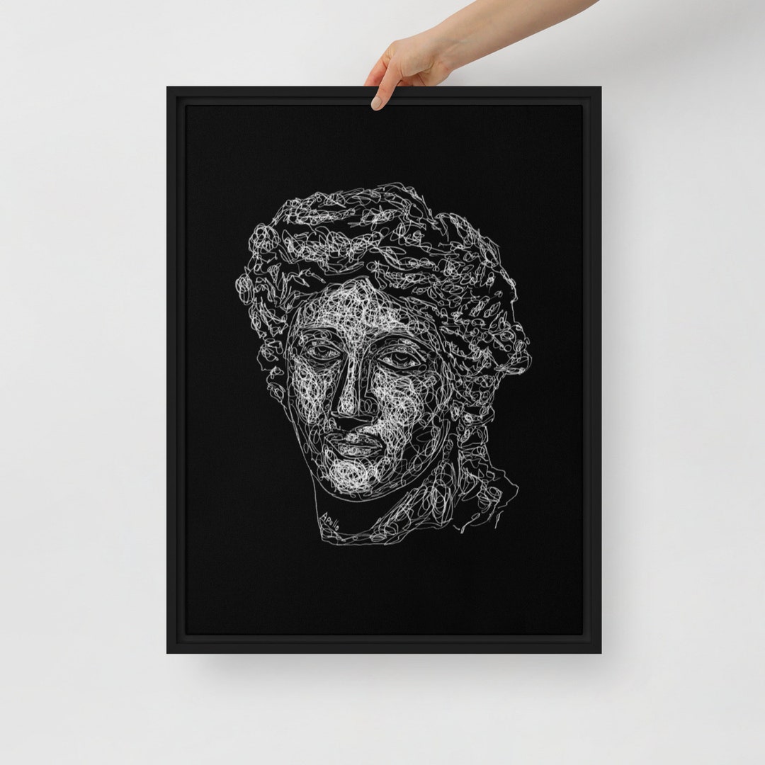 Classical Roman Art Sketches Apollo Framed Canvas - Etsy