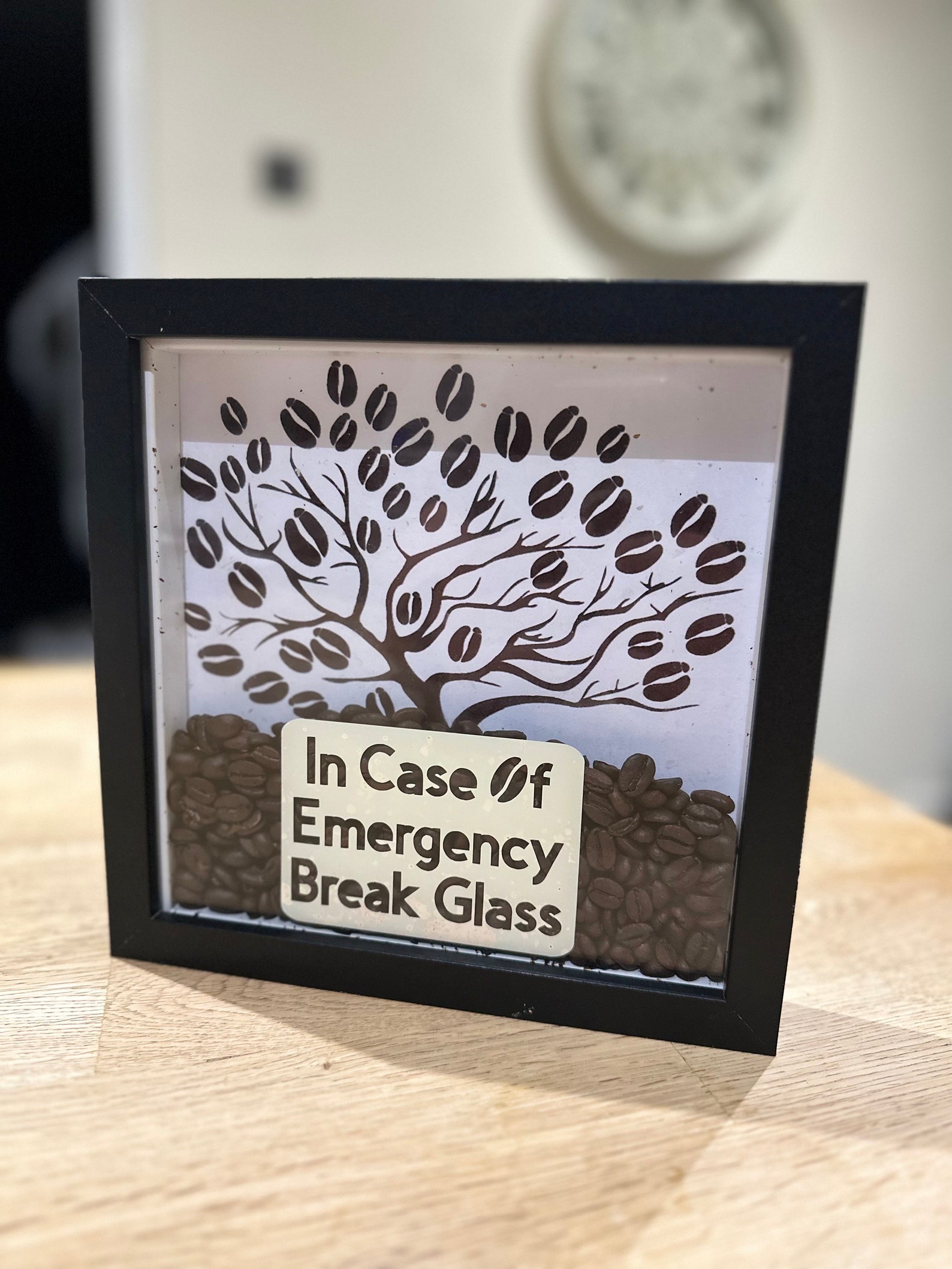In Case of Emergency Break Glass Coffee Box Frame - Etsy