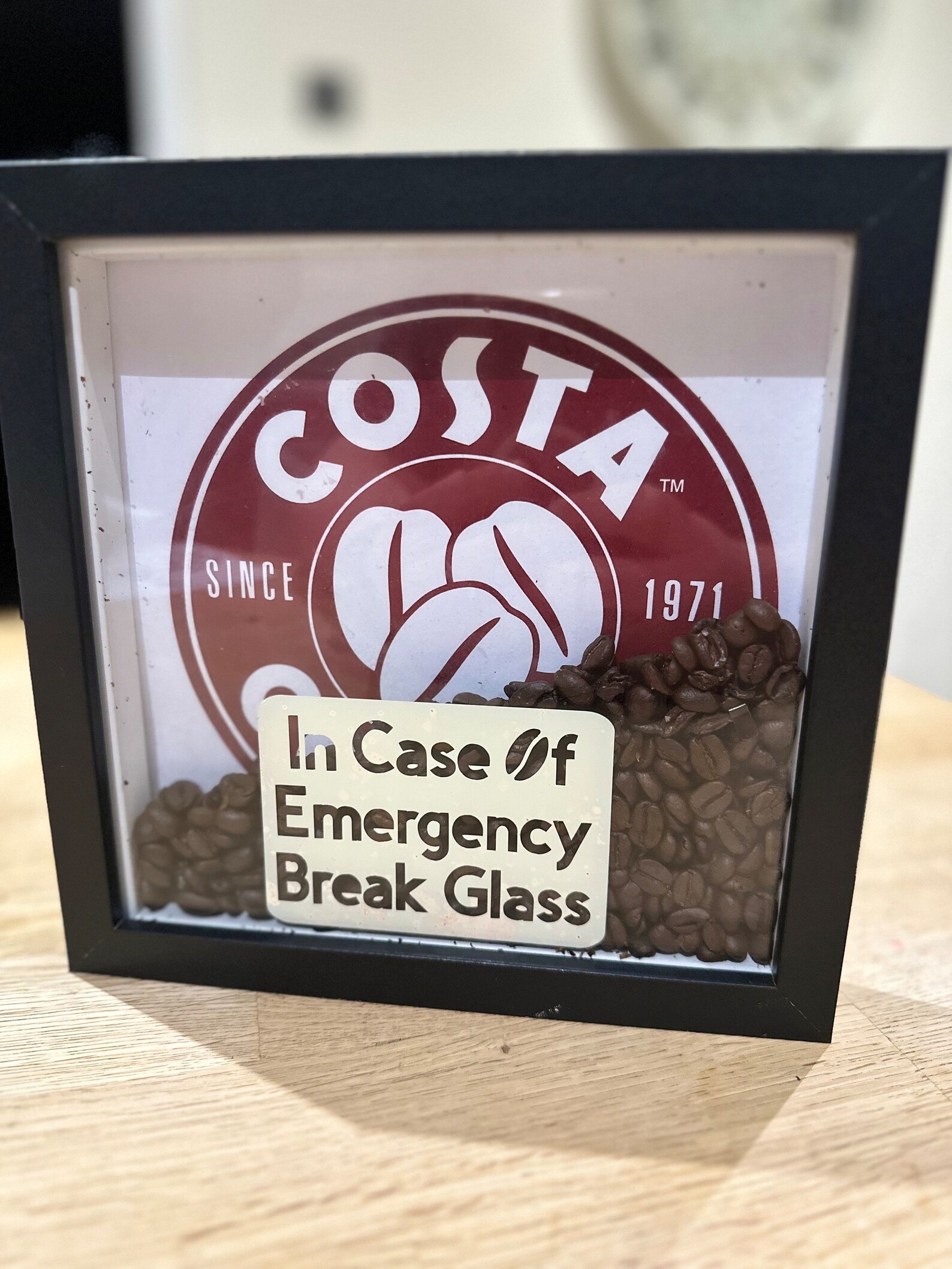 In Case of Emergency Break Glass Coffee Box Frame - Etsy