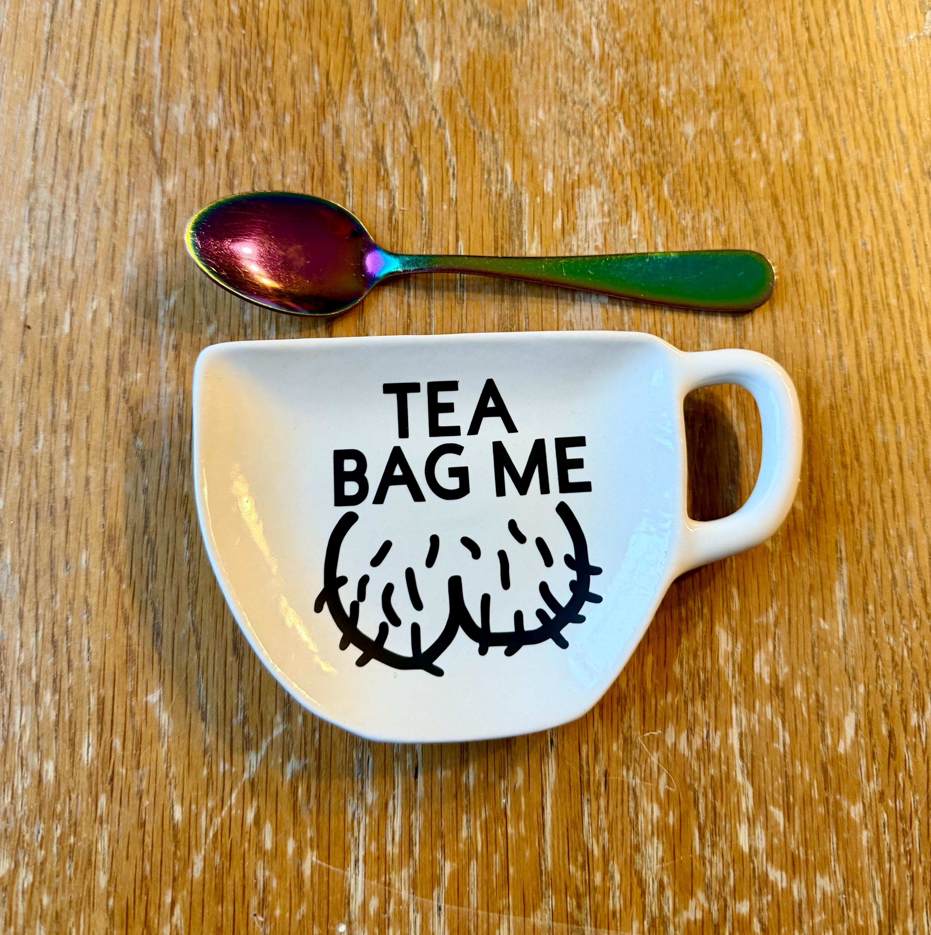 Novelty Tea Bag Dish | Teaspoon Rest | Cute & Cheeky Stoneware Tea ...