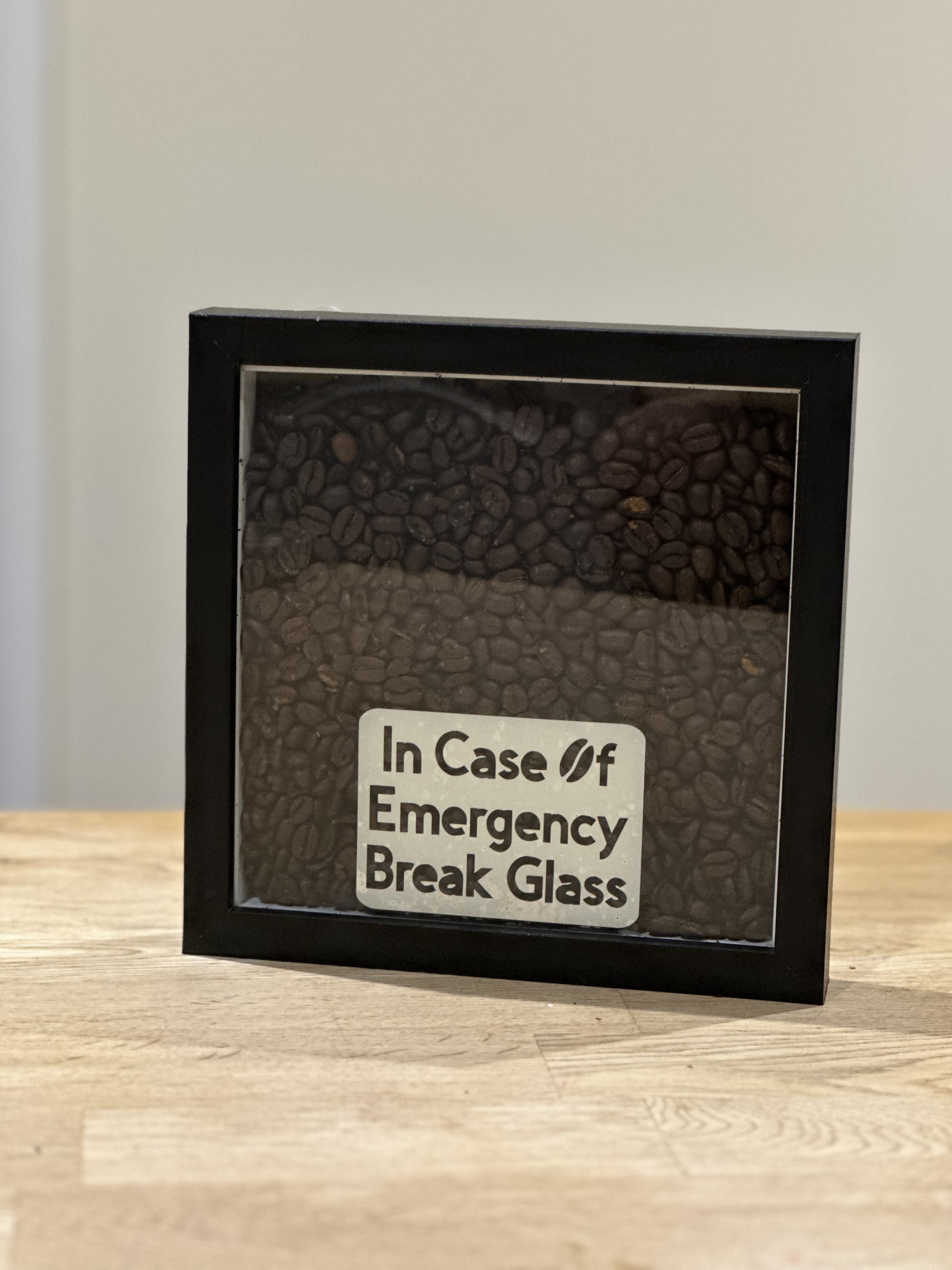 In Case of Emergency Break Glass Coffee Box Frame - Etsy