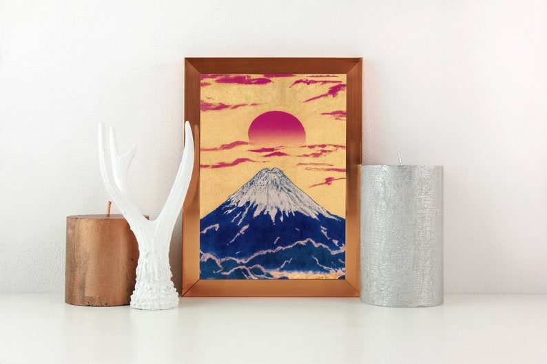 Mount Fuji, Mt Fuji, Sunset, Sunrise, AI Art, Japan, Japanese Style ...