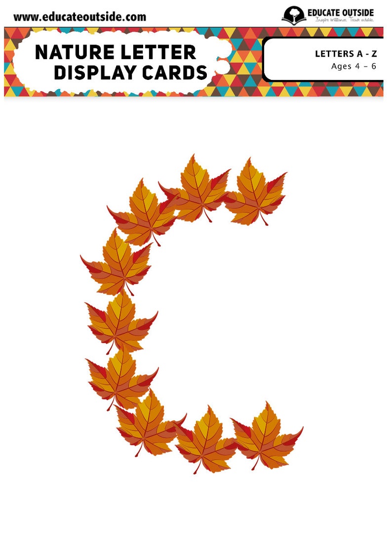 Alphabet Leaf Posters - Classroom Display, Digital Download - Etsy