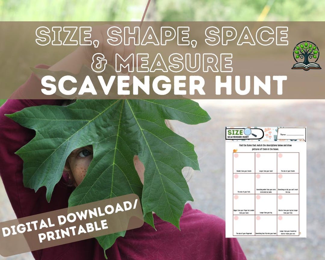 Size, Shape, Space & Measure Scavenger Hunt (digital Download ...