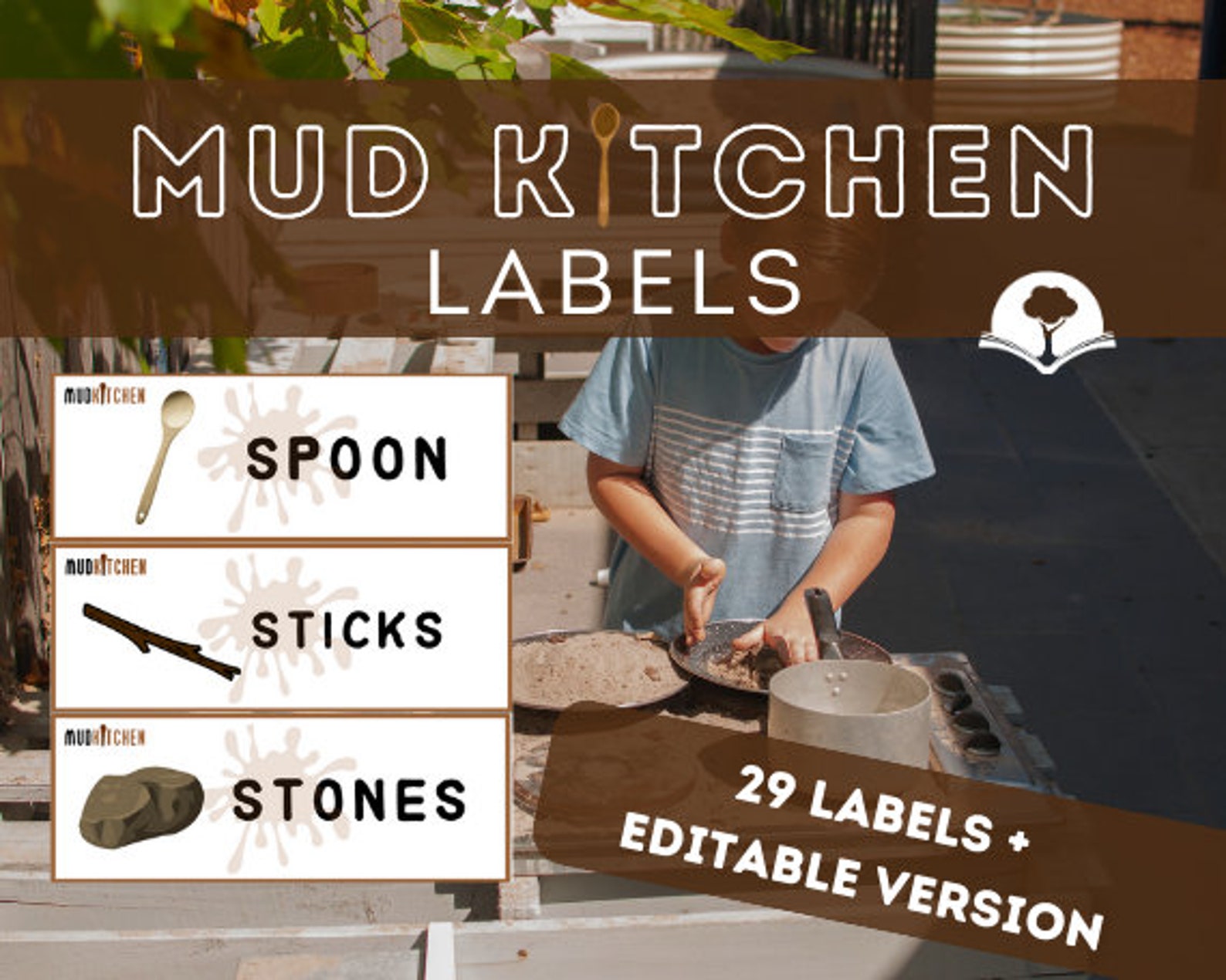 Mud Kitchen Labels - 29 Labels, PDF Download + Editable Version - Etsy