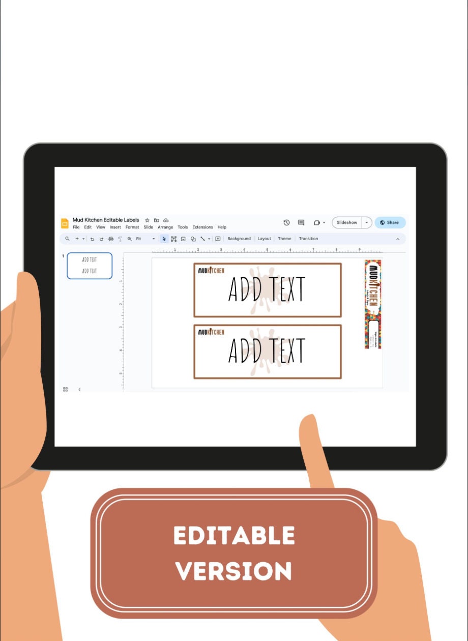Mud Kitchen Labels - 29 Labels, PDF Download + Editable Version - Etsy
