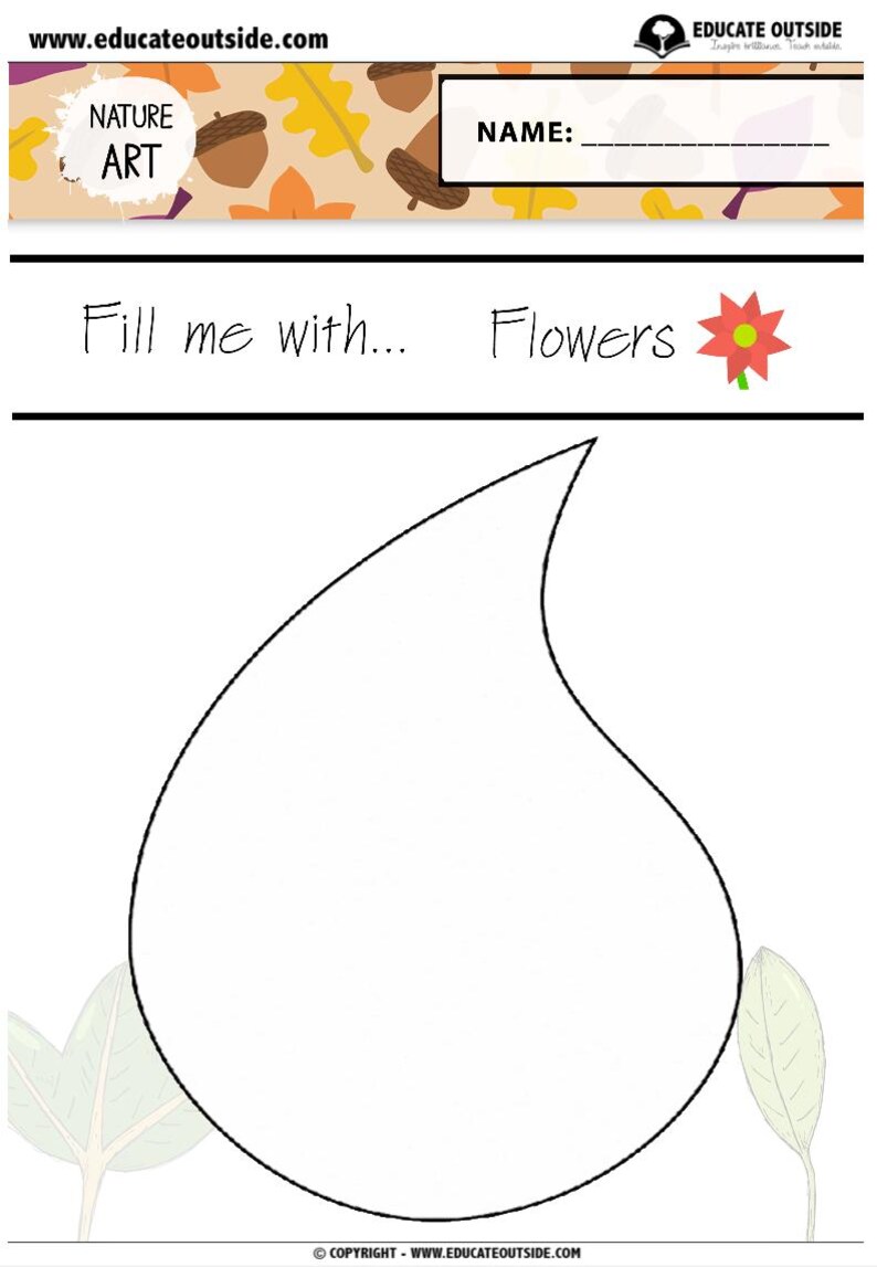 Nature Art Activity for Kids (digital Download / Printable) - Etsy