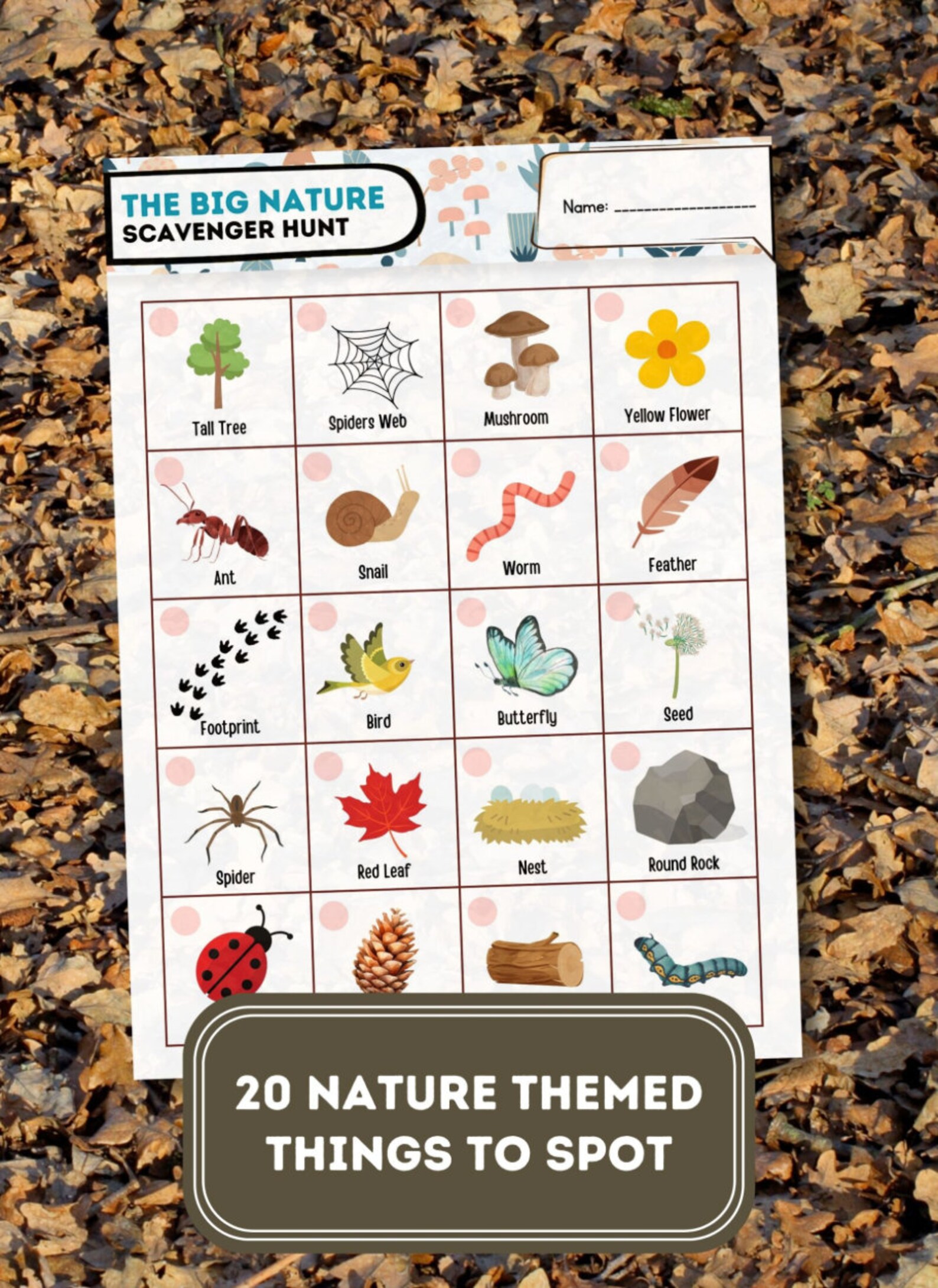 Nature Scavenger Hunt (digital Download / Printable) - Etsy