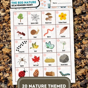 Nature Scavenger Hunt (digital Download / Printable) - Etsy