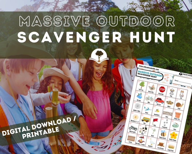 Massive Outdoor Scavenger Hunt (digital Download / Printable) - Etsy