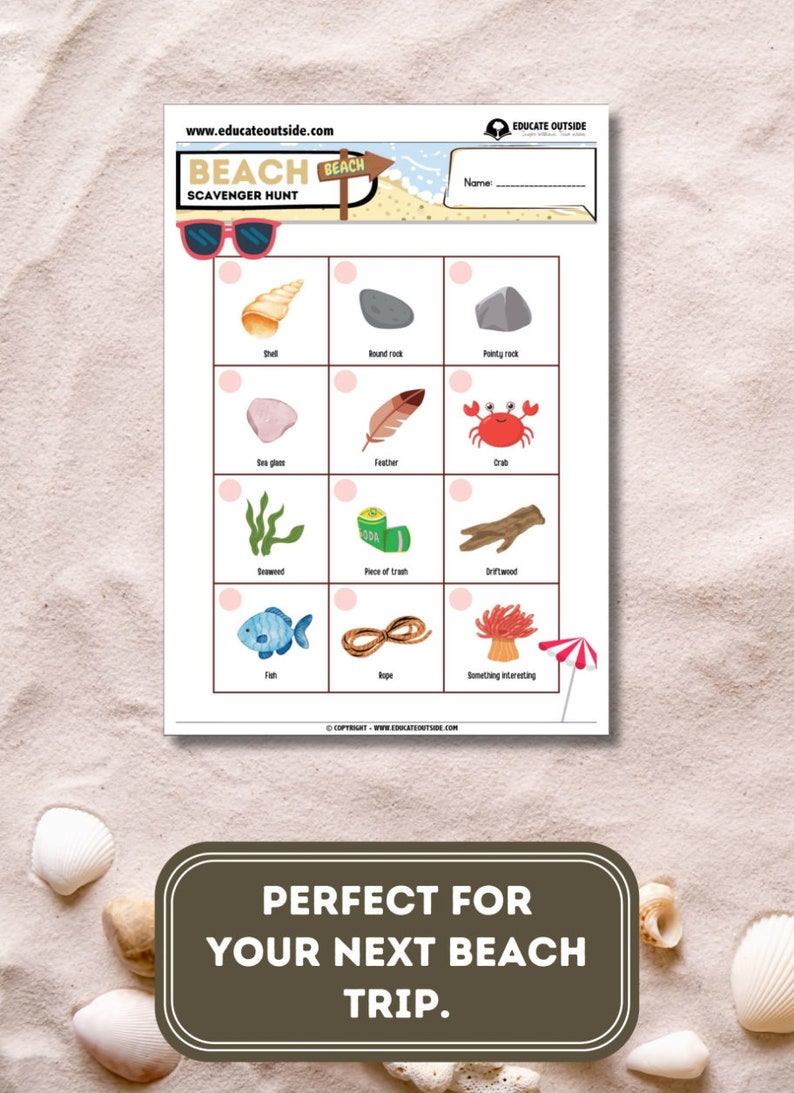 Beach Scavenger Hunt - Etsy