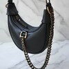 Black Leather Sing, Womens Black Leather Crossbody Bag, Purse, Handmade ...