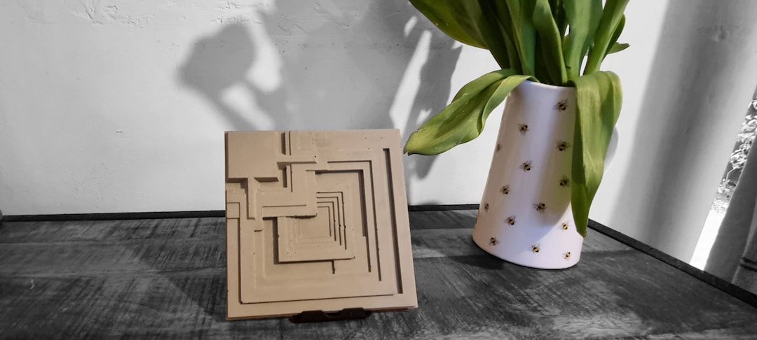 Brutalist Concrete Ennis House Tile: Frank Lloyd Wright Architecture - Etsy