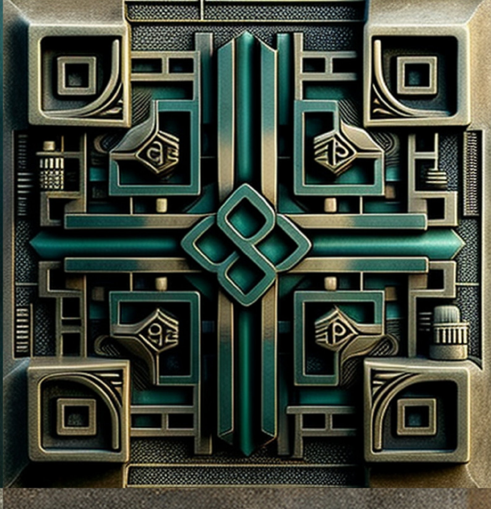 Art Deco Tile Inspired by Frank Lloyd Wright's Ennis House Digital ...