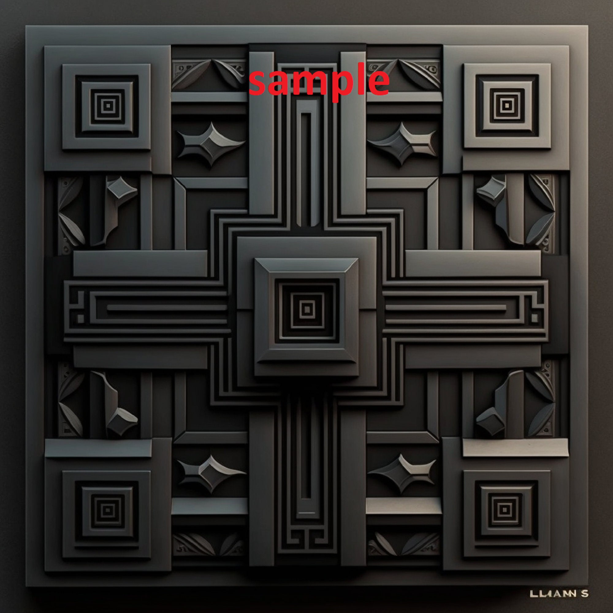 Art Deco Brutalist Tile Inspired by Frank Lloyd Wright's Ennis House ...