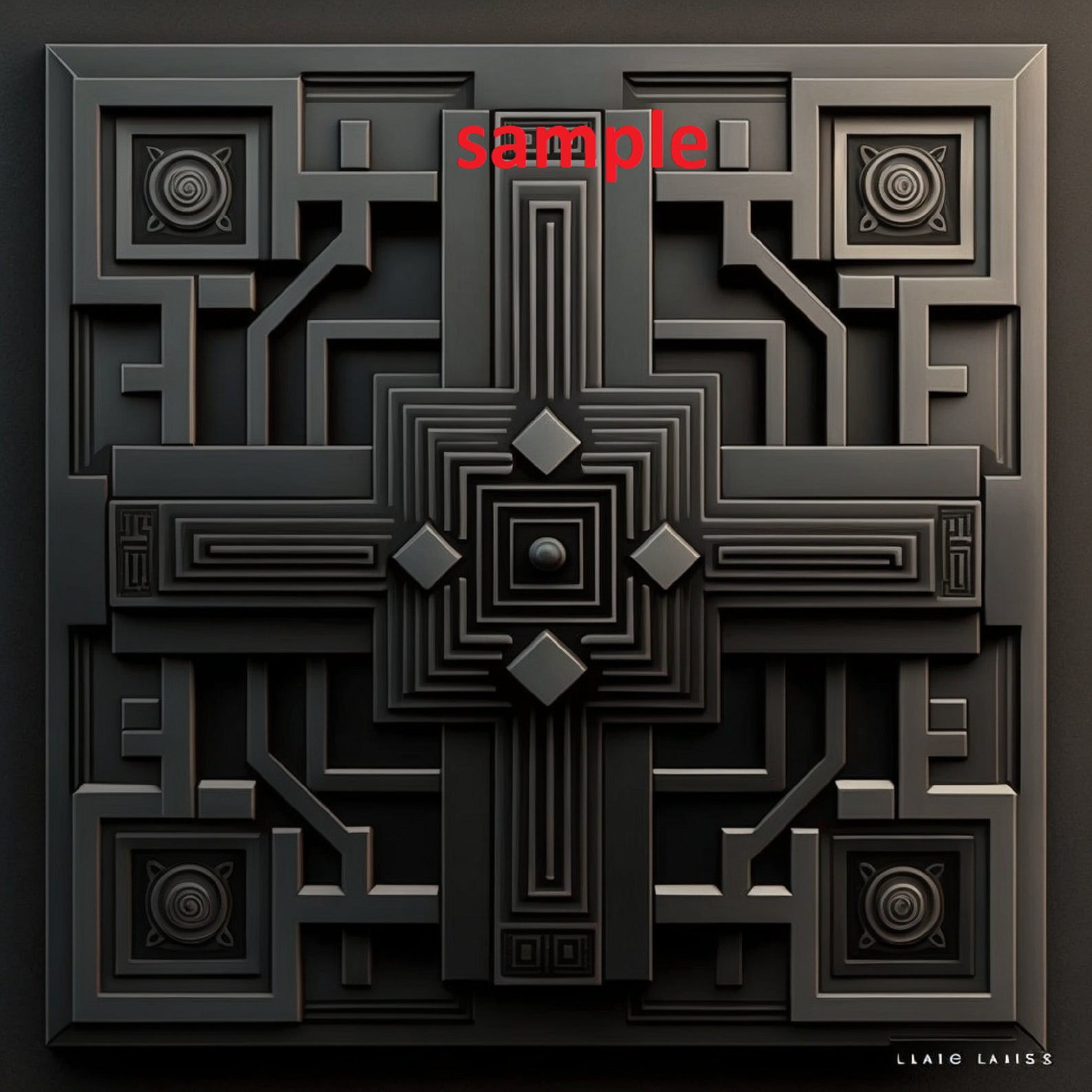 Art Deco Brutalist Tile Inspired by Frank Lloyd Wright's Ennis House ...