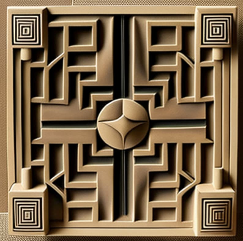 Art Deco Tile Inspired by Frank Lloyd Wright's Ennis House Digital ...