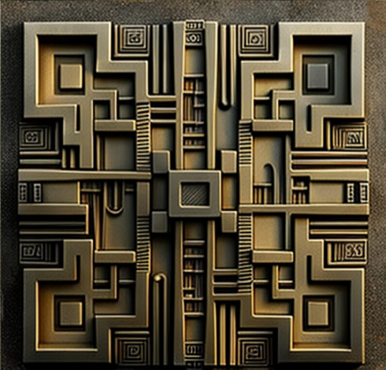Art Deco Tile Inspired by Frank Lloyd Wright's Ennis House Digital ...